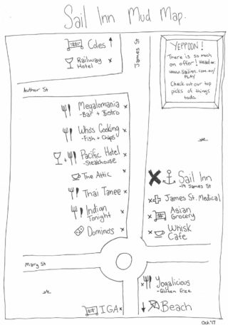 street mud map – Sail Inn Motel